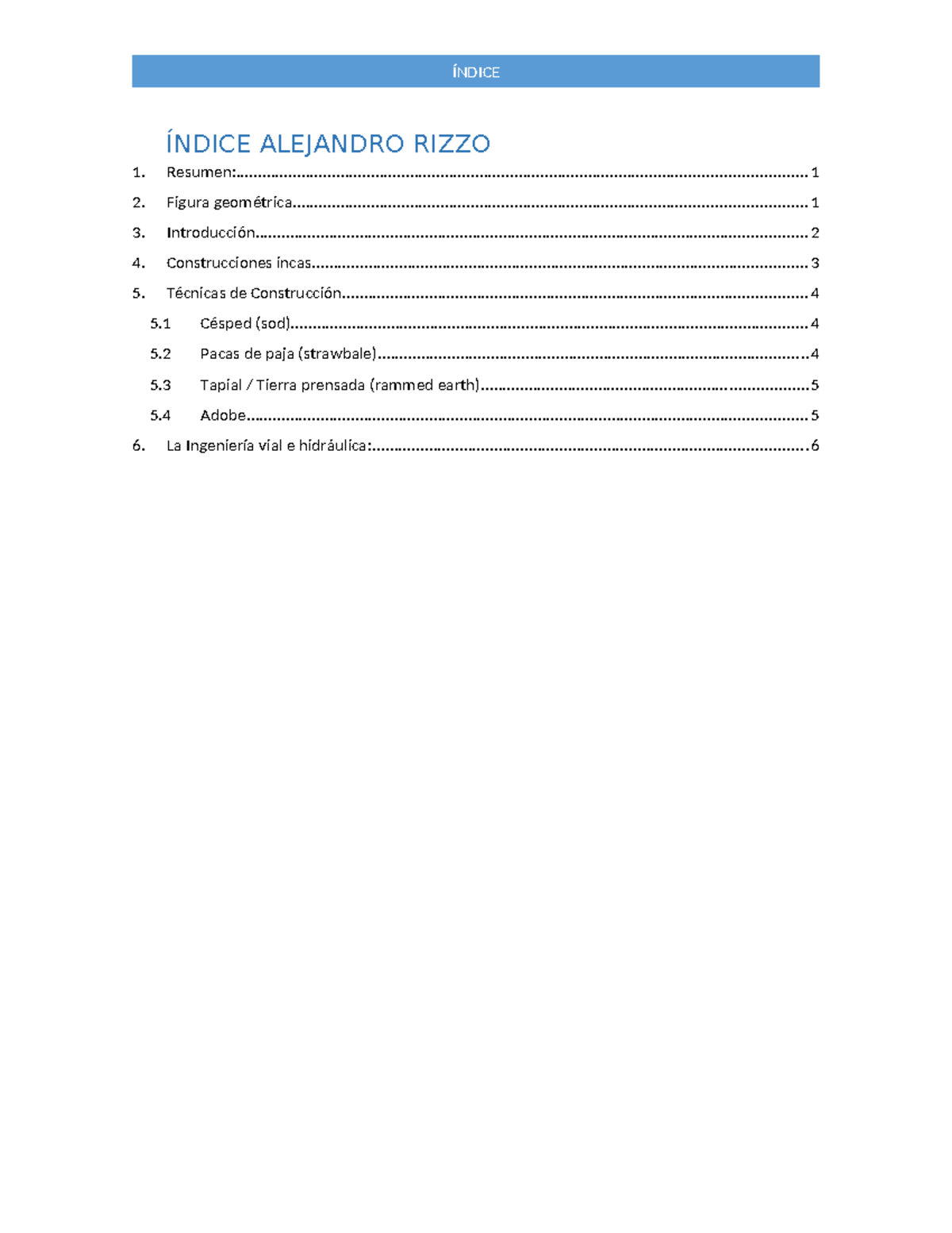 Alejandro Rizzo - para el examen - ÍNDICE ALEJANDRO RIZZO - Studocu