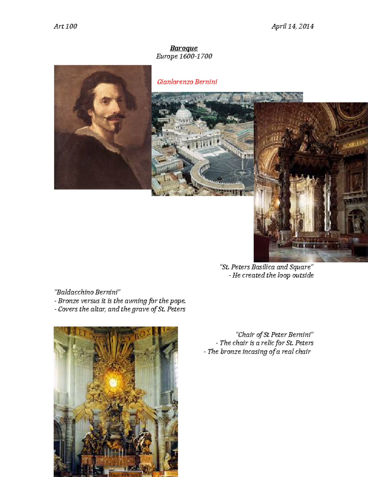 Baroque - Pictures are included - Baroque Europe 1600- Gianlorenzo ...