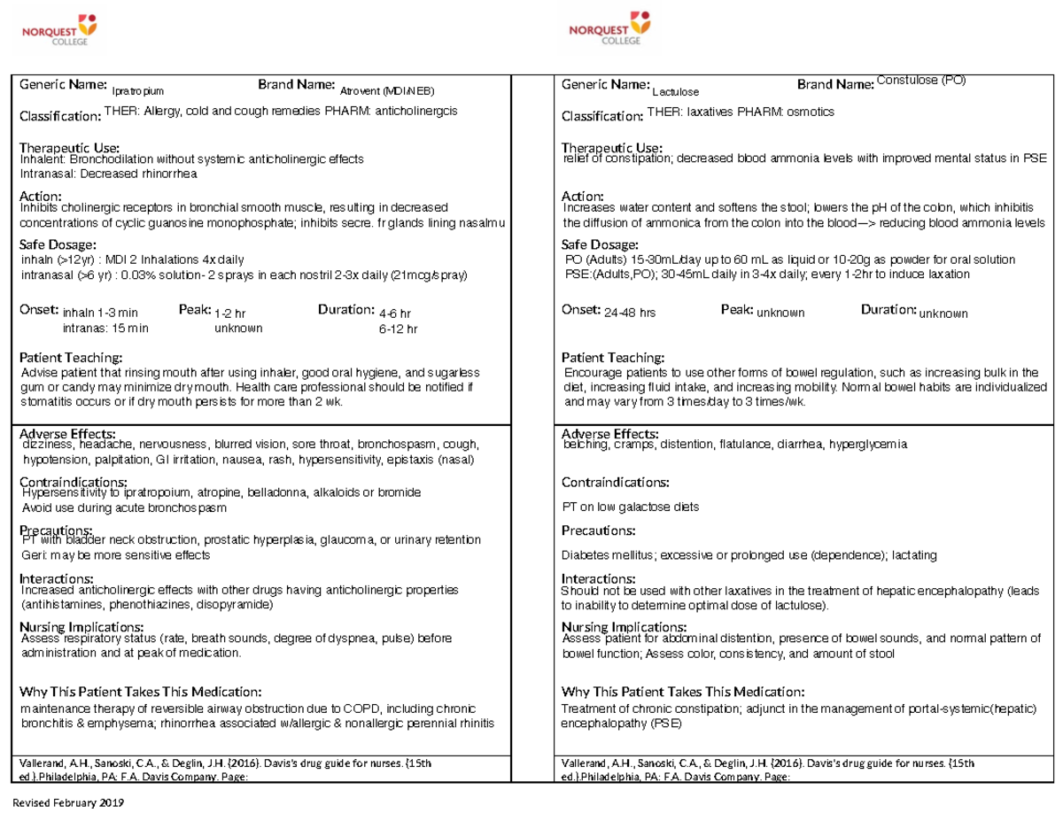 Med Cards 2 - Generic Name: Brand Name: Classification: Therapeutic Use ...
