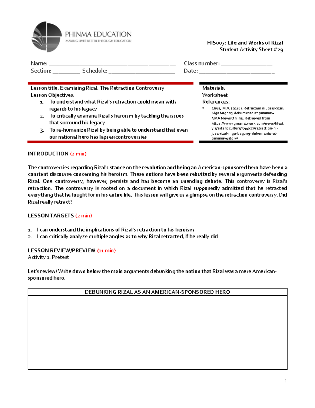 HIS007-SAS#29 - SAS module 1 - Name ...