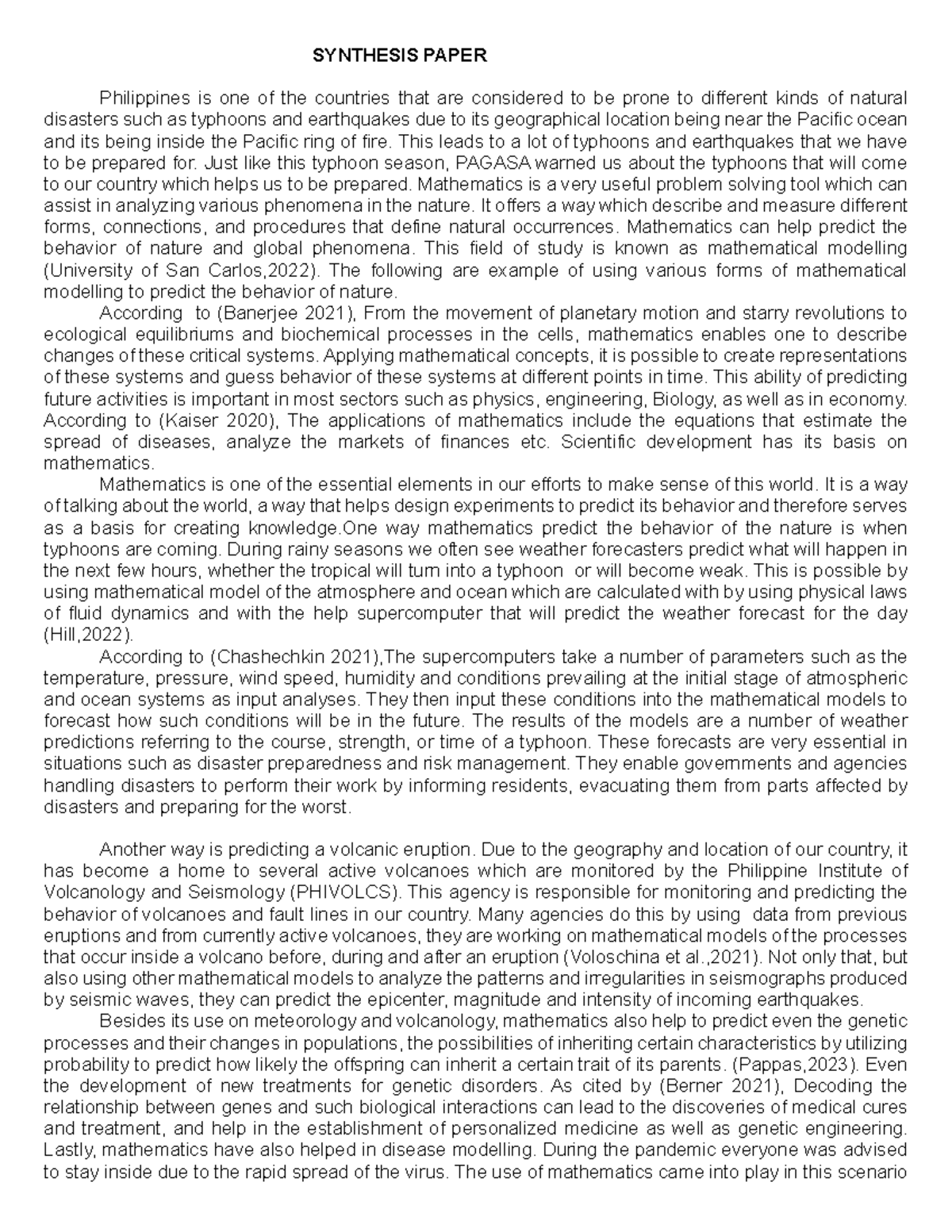 Synthesis Paper by Princess Giannel R. Quezada - for merge - SYNTHESIS ...