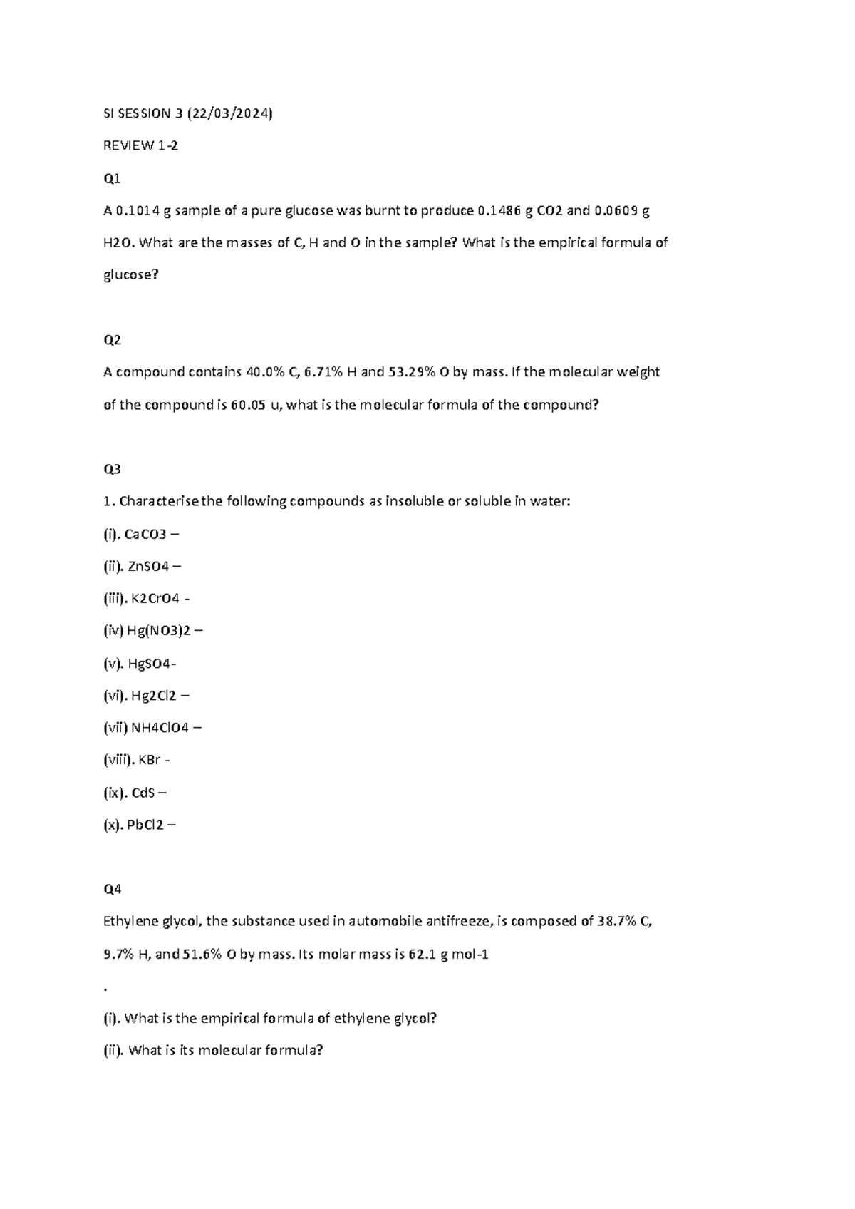SI Session 3(22 - Si worksheet material - SI SESSION 3 (22/03/2024 ...