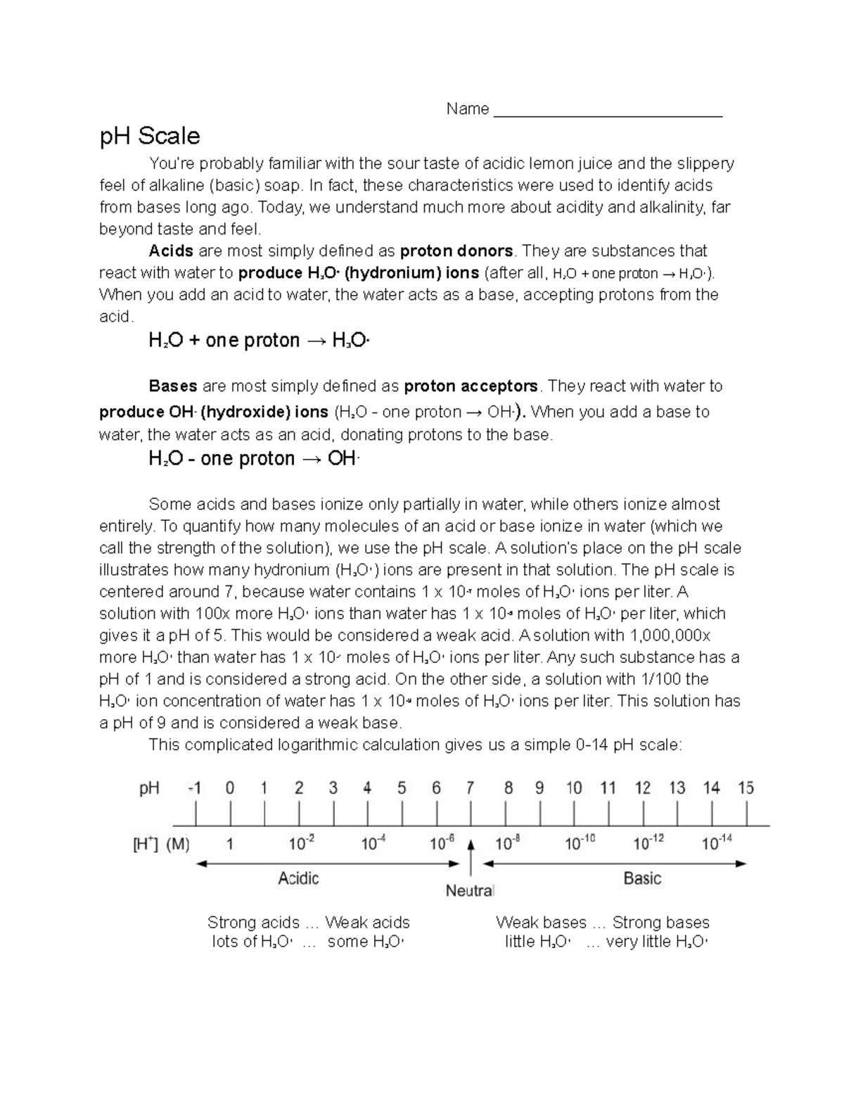 P H Scale phet Investigation - Name __________________________ pH Scale ...