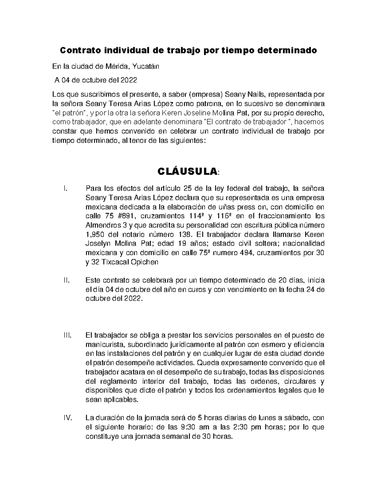 Contrato Individual De Trabajo Qu Es Y Generador Gratuitoque Es Un ...