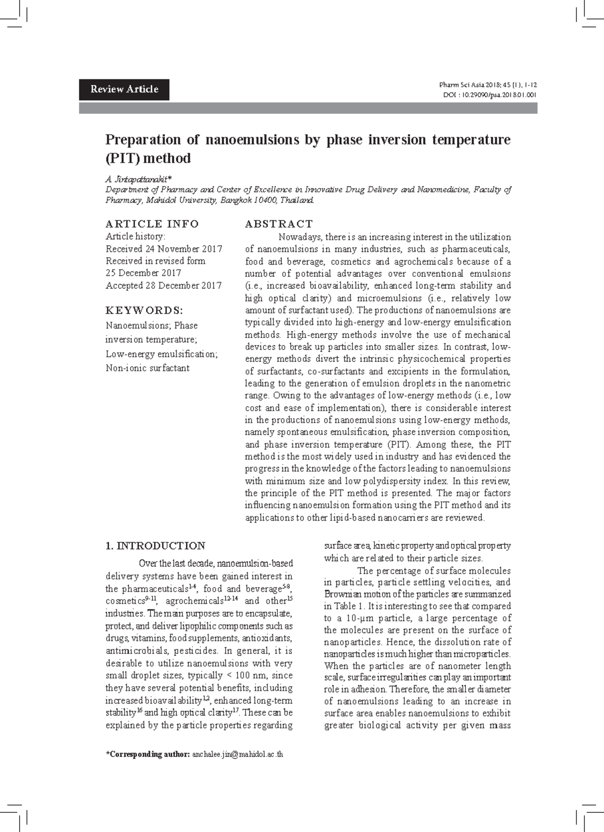 Nano and Micro emulsion using PIT - Preparation of nanoemulsions by ...