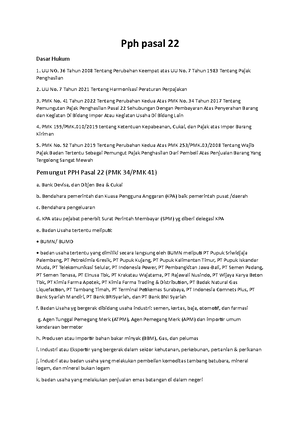 Pajak Penghasilan Pasal 23 - PAJAK PENGHASILAN PASAL 23 Ketentuan ...