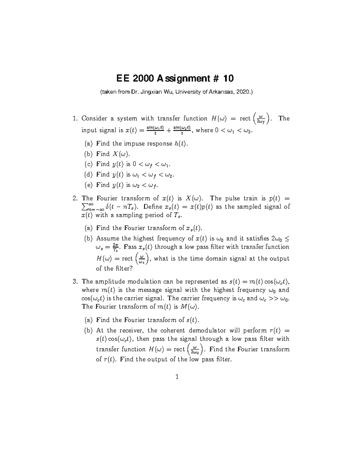 Assignment 10 - 111111111111111111111111111111111111111111111111 - ELEG ...