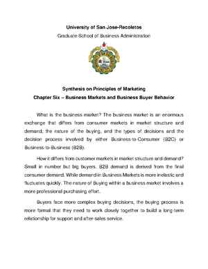 Principles of Mktg-Q2-Module-6 - 12 PRINCIPLES OF MARKETING Quarter 4 – Module 6 Marketing ...