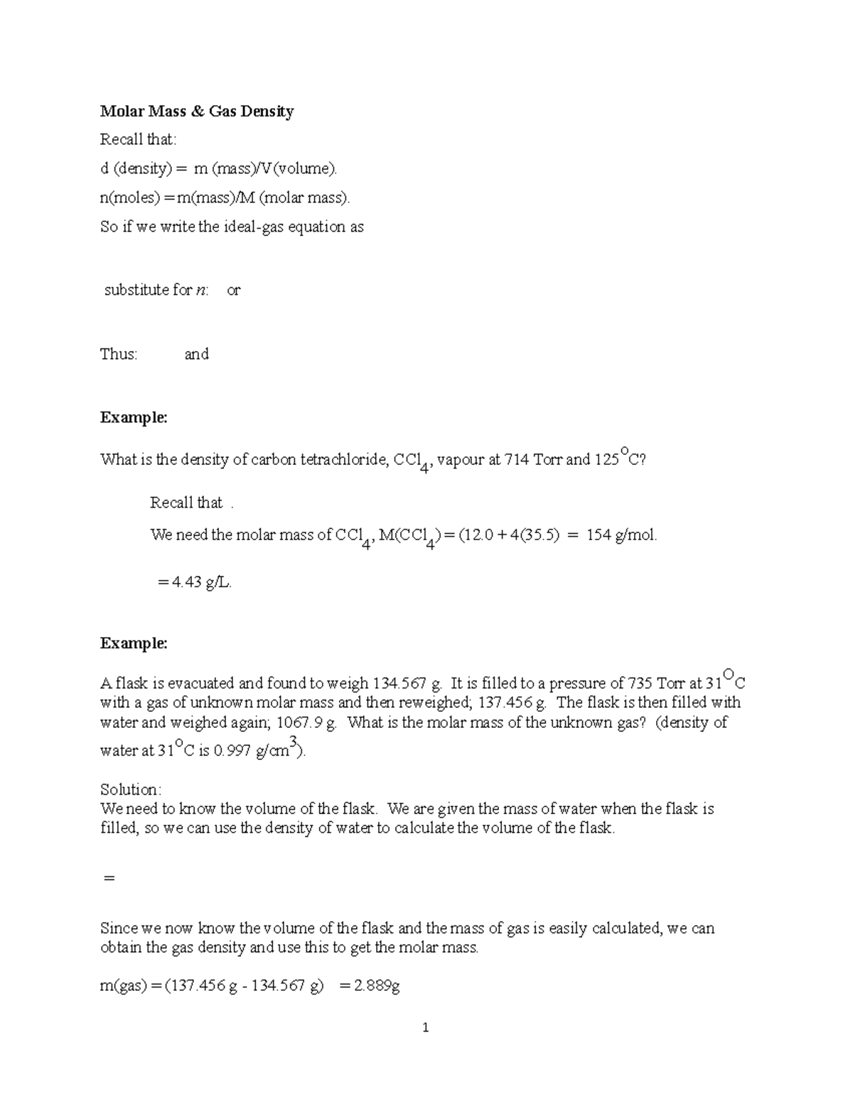KMT Gases 2 - Content of Physical Chemistry taught at tertiary level ...