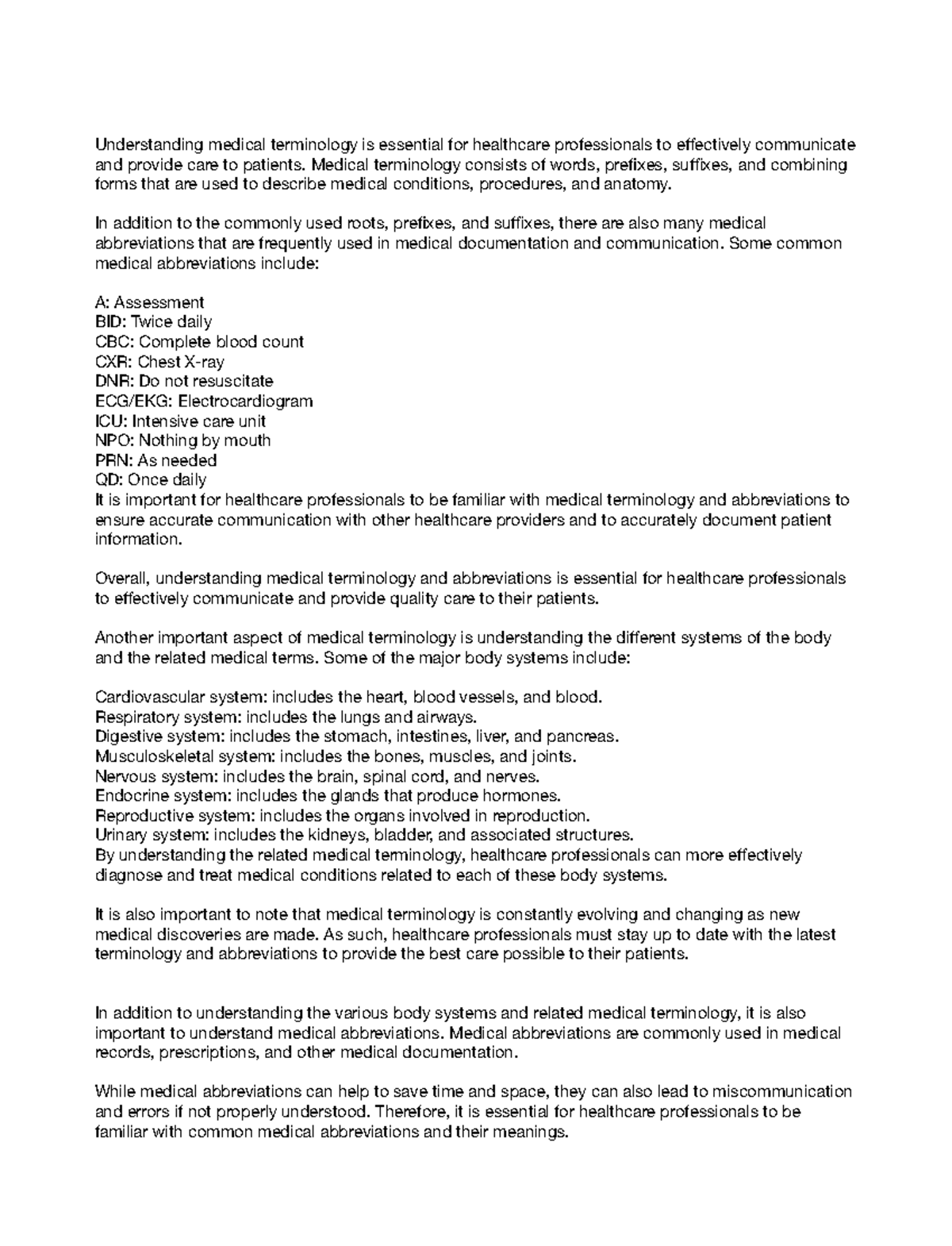 Med Terminology. 22 - Understanding medical terminology is essential ...