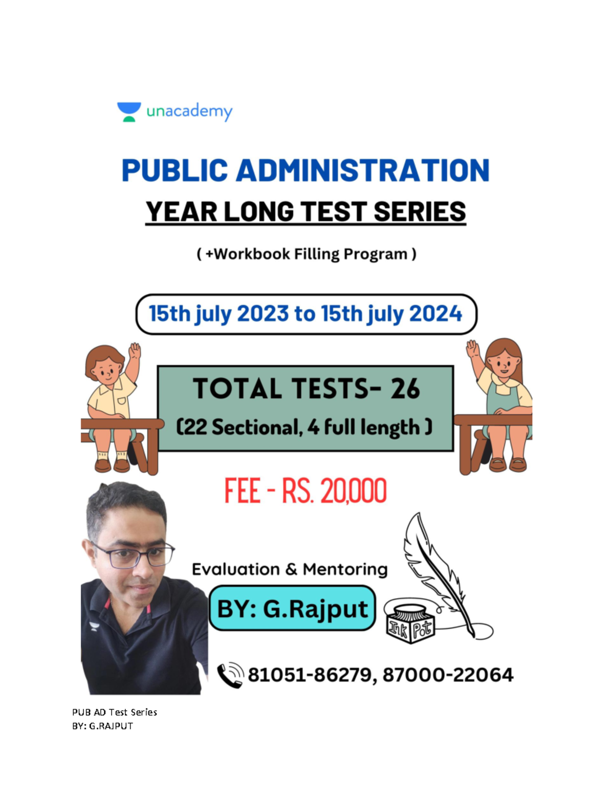 PUB AD Yearly TEST Series FOR 2024 - PUB AD Test Series PUB AD Test ...