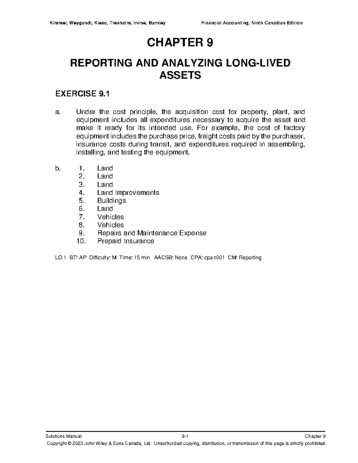 Chapter 09 Solutions - notes - Solutions Manual 9 - 1 Chapter 9 CHAPTER ...