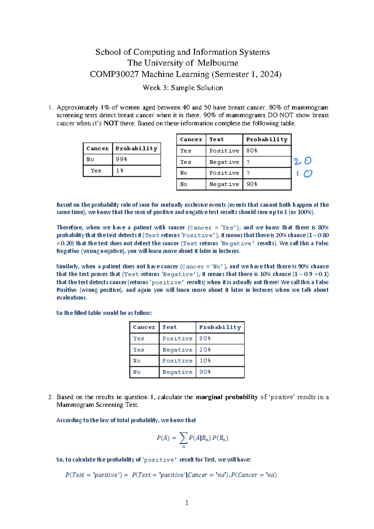 Solution-03-2024 - School of Computing and Information Systems The ...
