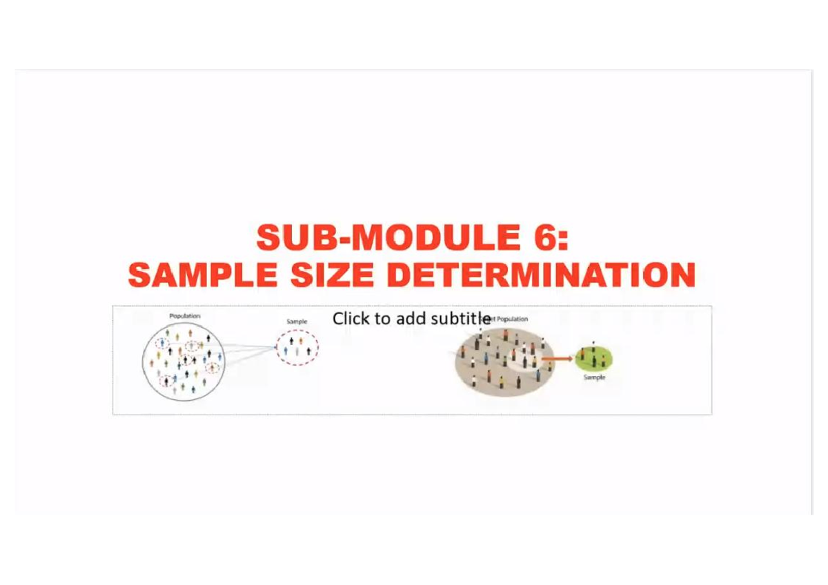 Sample size determination - social chemistry - Studocu