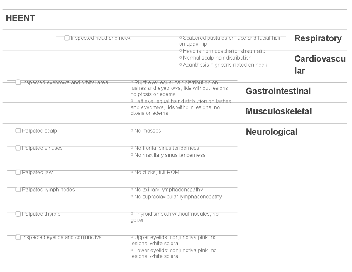 Shadow Health - Tina Jones - Comprehensive Assessment - Objective ...
