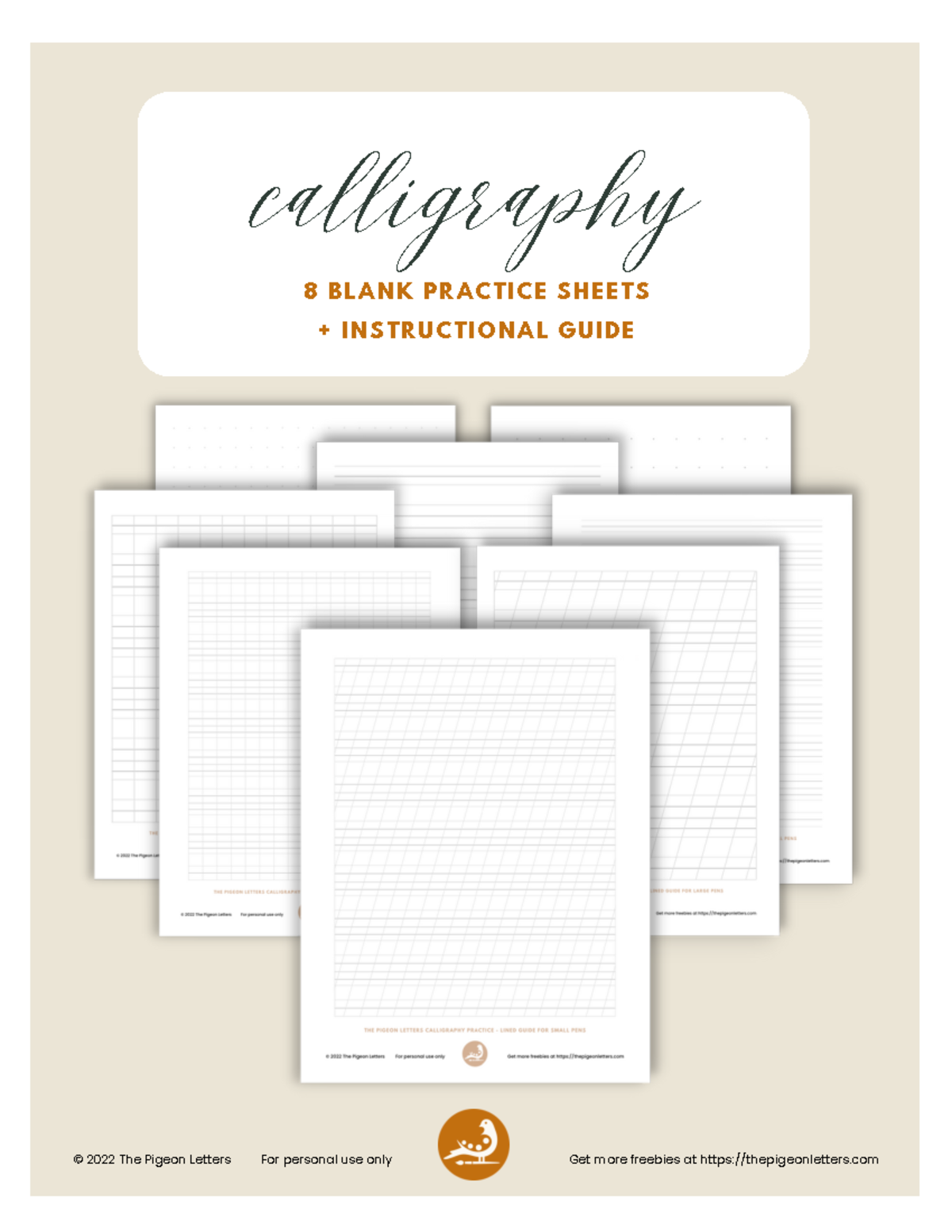 Modern Calligraphy - Blank Guidelines - thepigeonletters - calligraphy ...