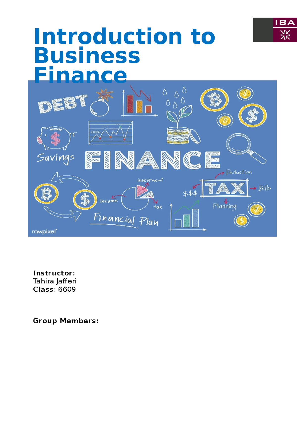 Final Report - This is the semester project for ibf related to ratios. - Introduction to ...