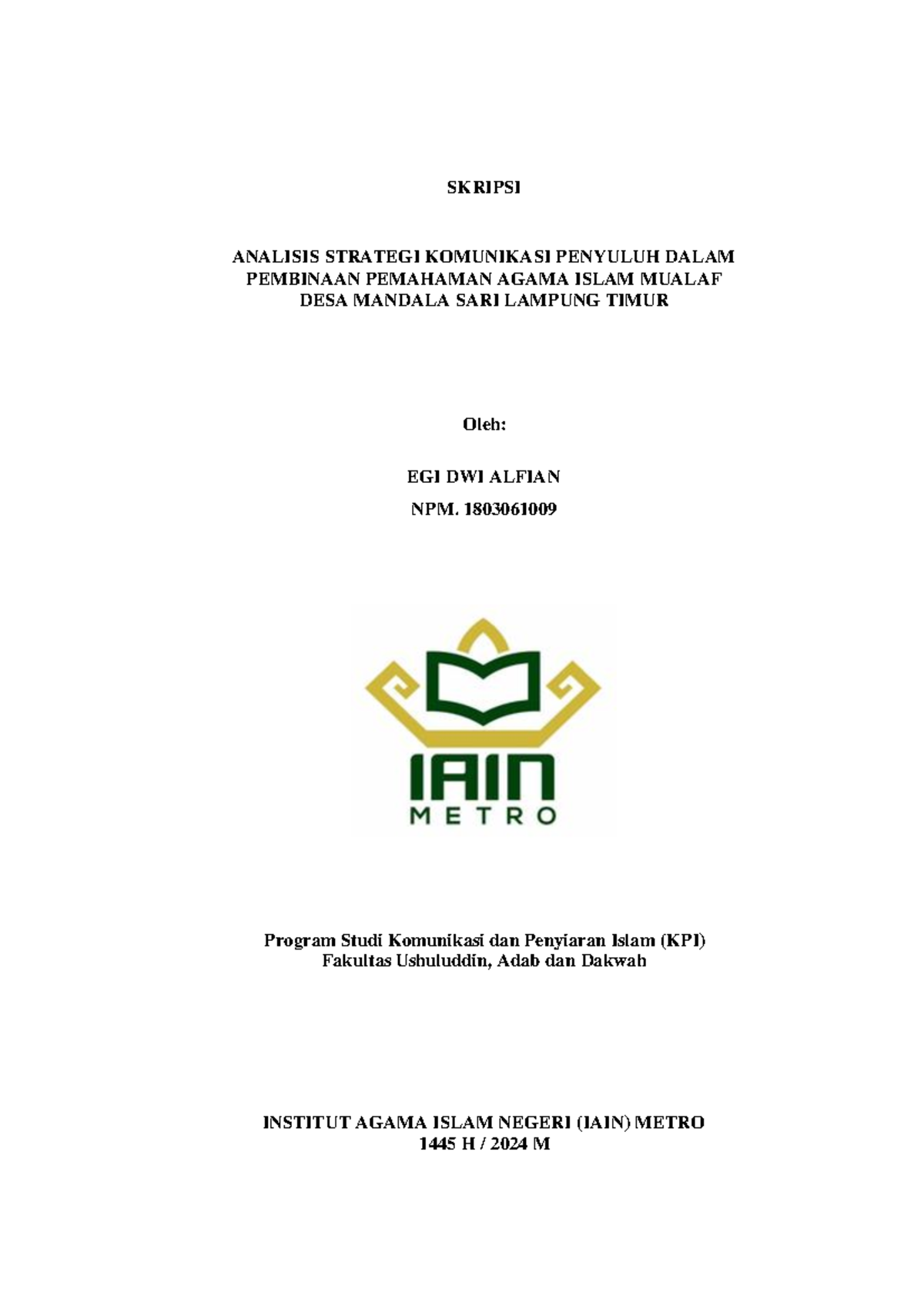 Skripsi Egi Dwi Alfian - 1803061009 - KPI - SKRIPSI ANALISIS STRATEGI ...