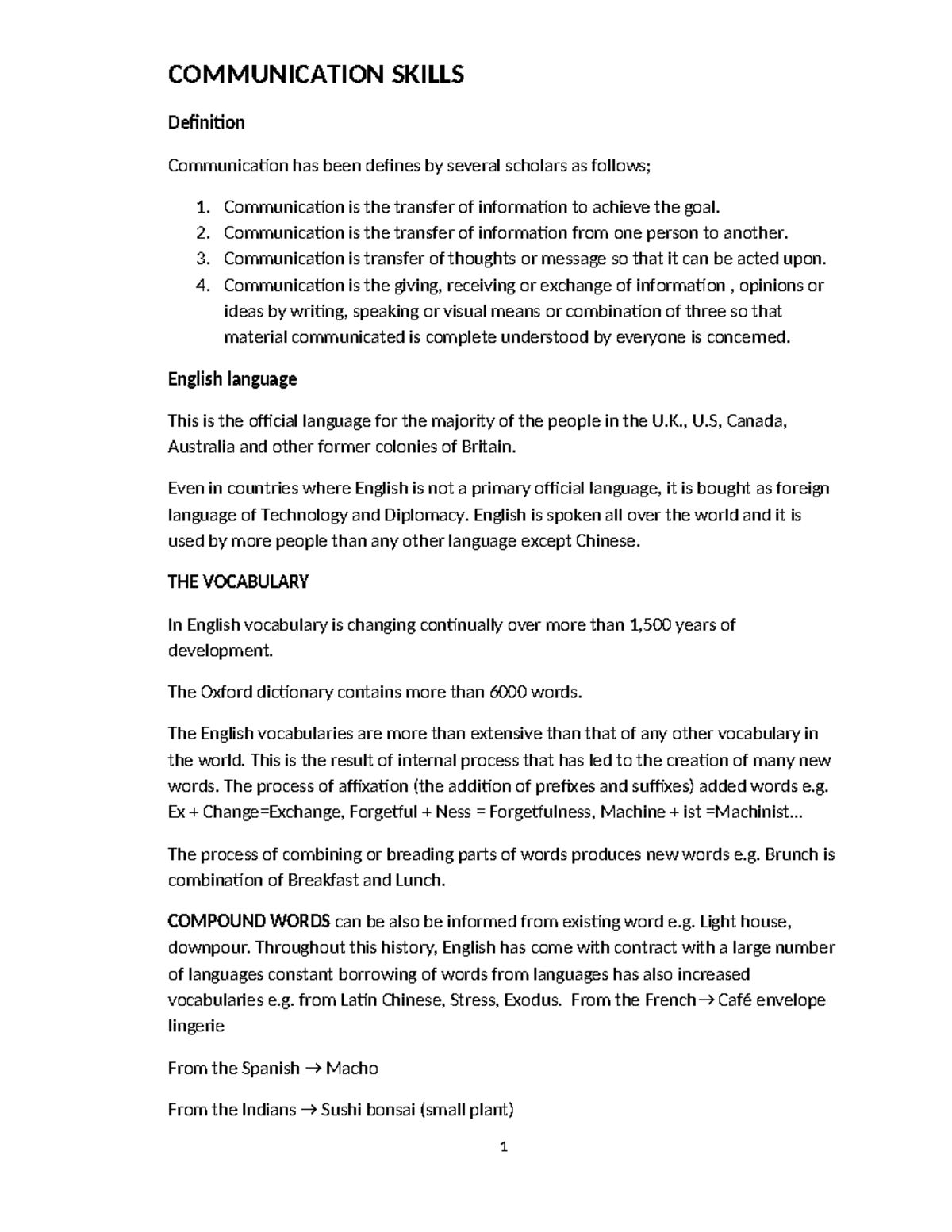 Communication Skills - also applicable for CPA STUDENTS - COMMUNICATION ...