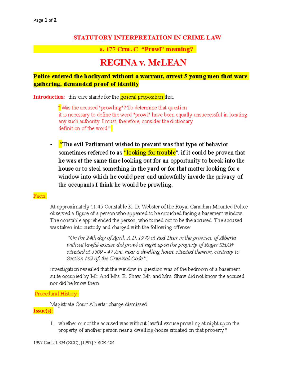 KT- R. v. Le, 2019 SCC 34 (Can LII), [2019 ] 2 SCR 692 - Page 1 of 2 ...