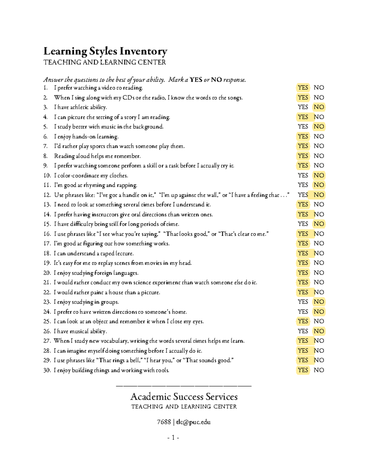 1-Learning Styles Inventory ...