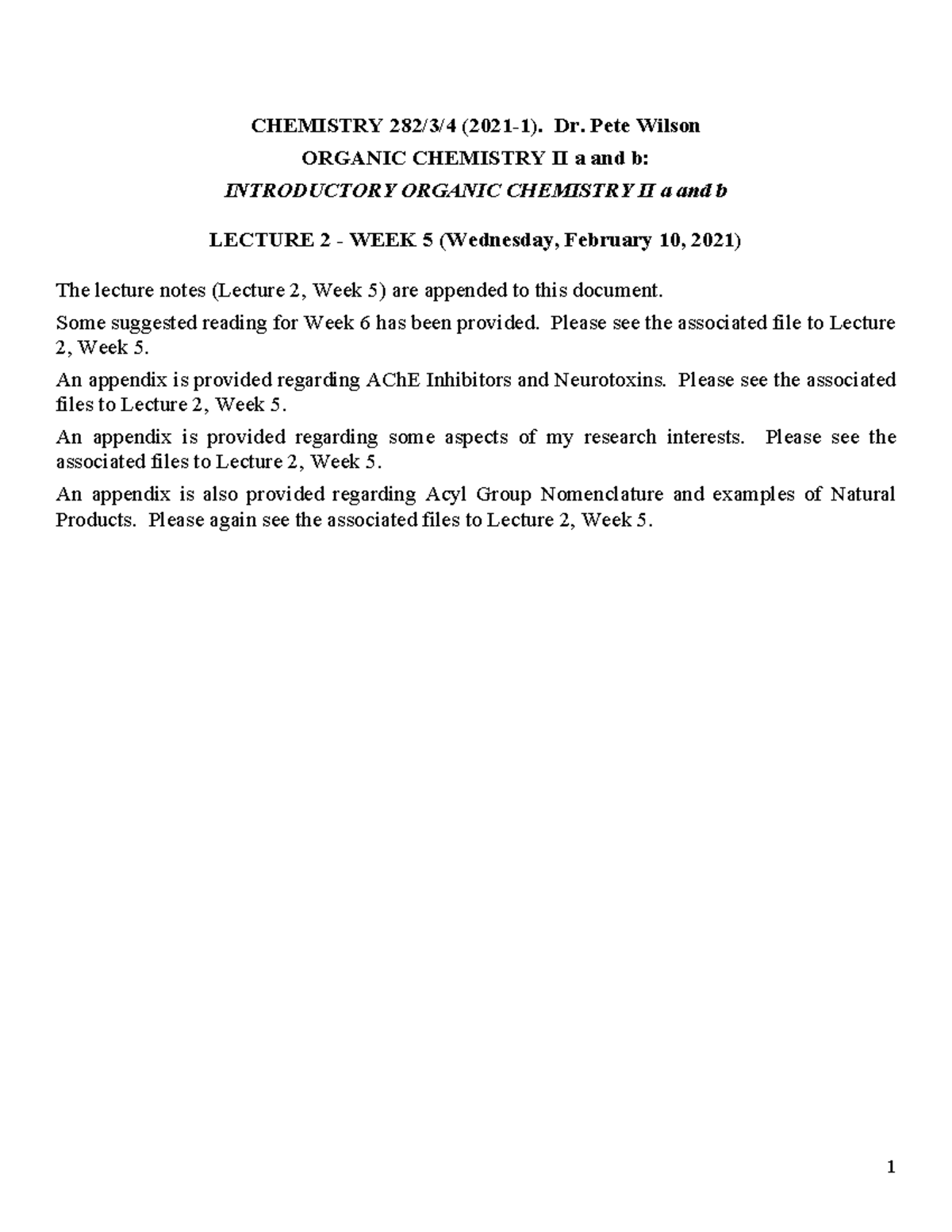 1-CHEM 282 283 284 2021-1 Lecture Notes 2 - WEEK 5 - CHEMISTRY 282/3/4 ...
