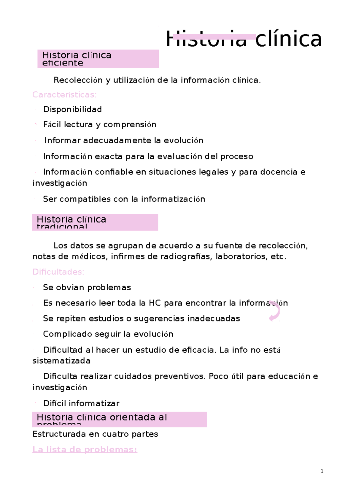 Historia clinica - Historia clínica Recolección y utilización de la ...