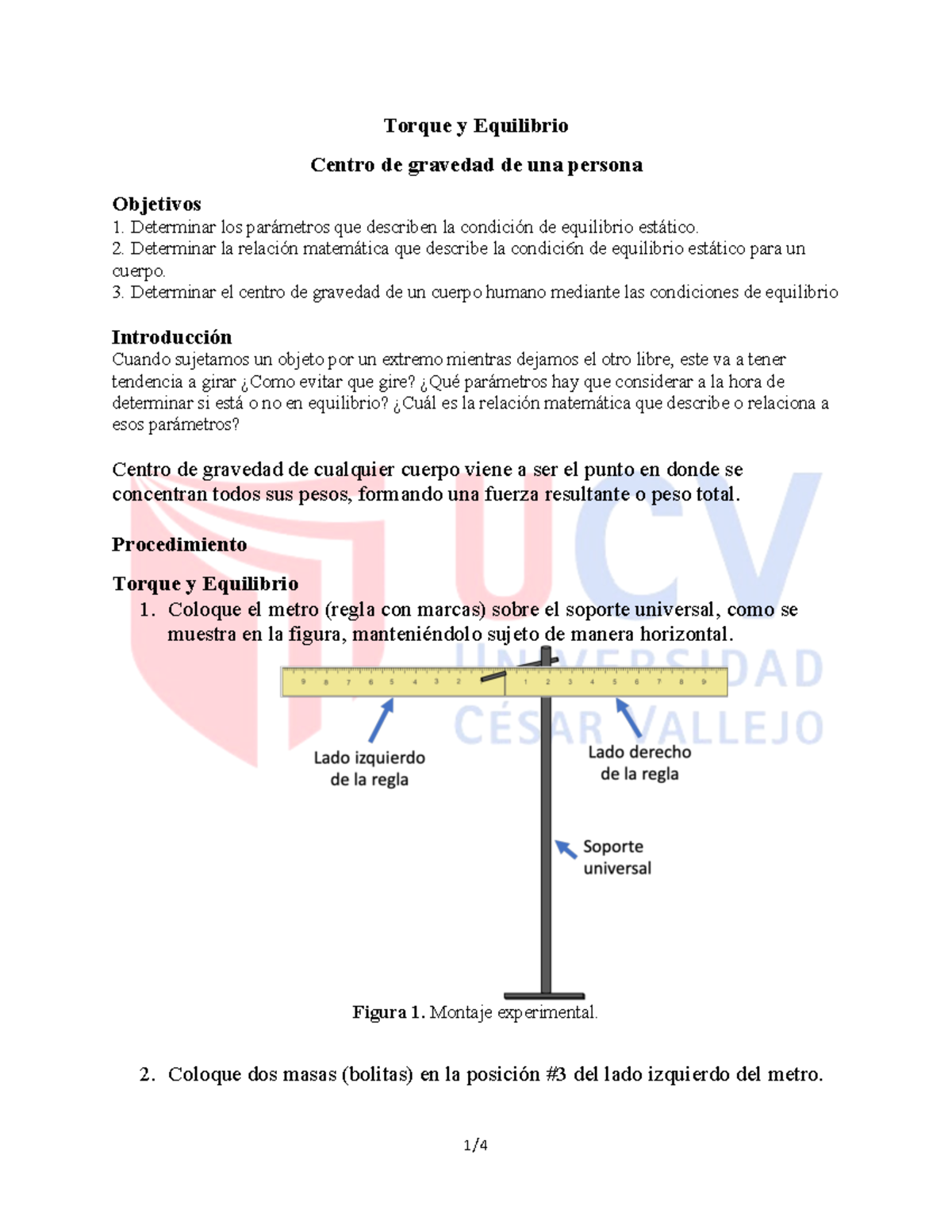 Torque y Equilibrio - Torque y Equilibrio Centro de gravedad de una ...