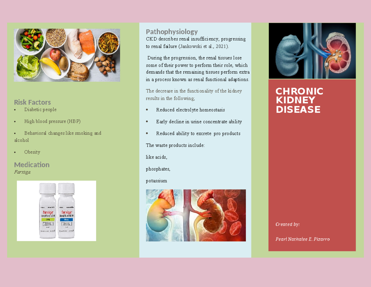CKD Trifold brochure nutrition - Risk Factors Diabetic people High ...