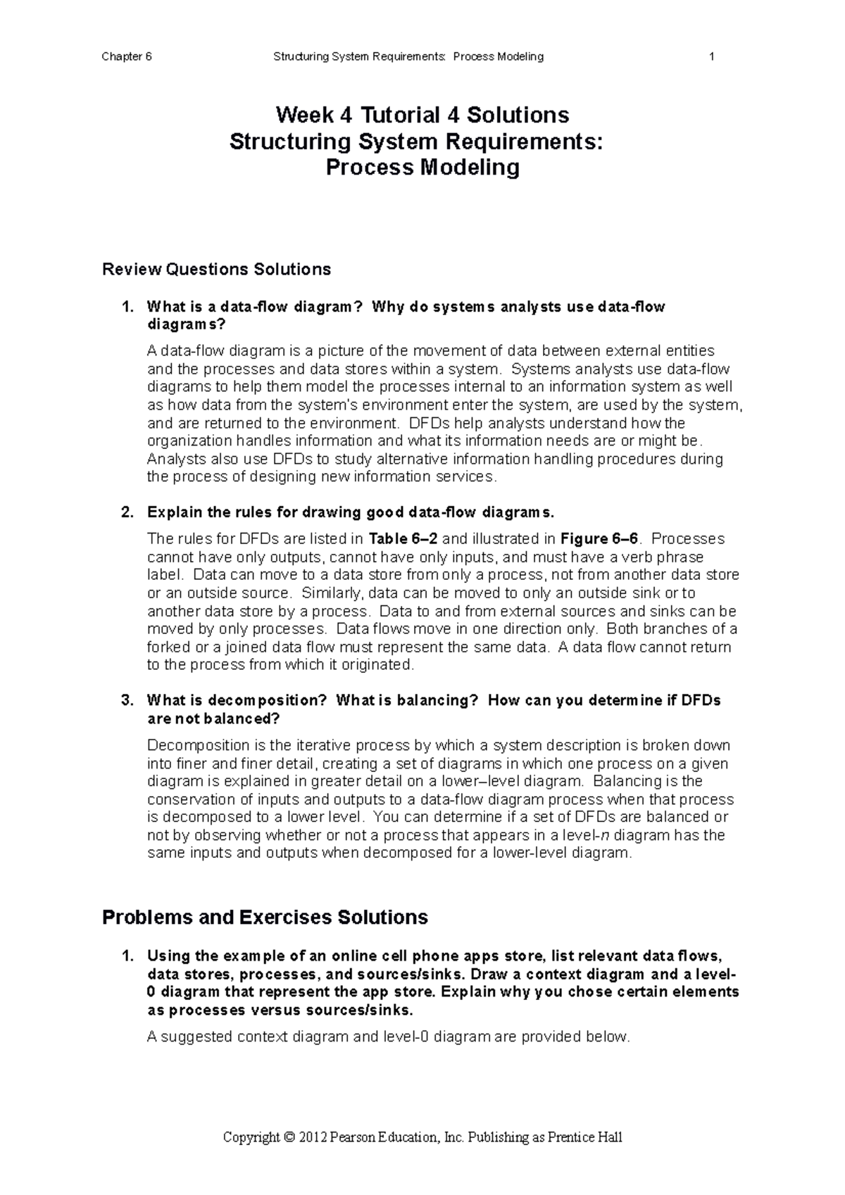 Extra ISAD 4,5,6,7,9,10 - Chapter 6 Structuring System Requirements: Process Modeling 1 Week 4 ...