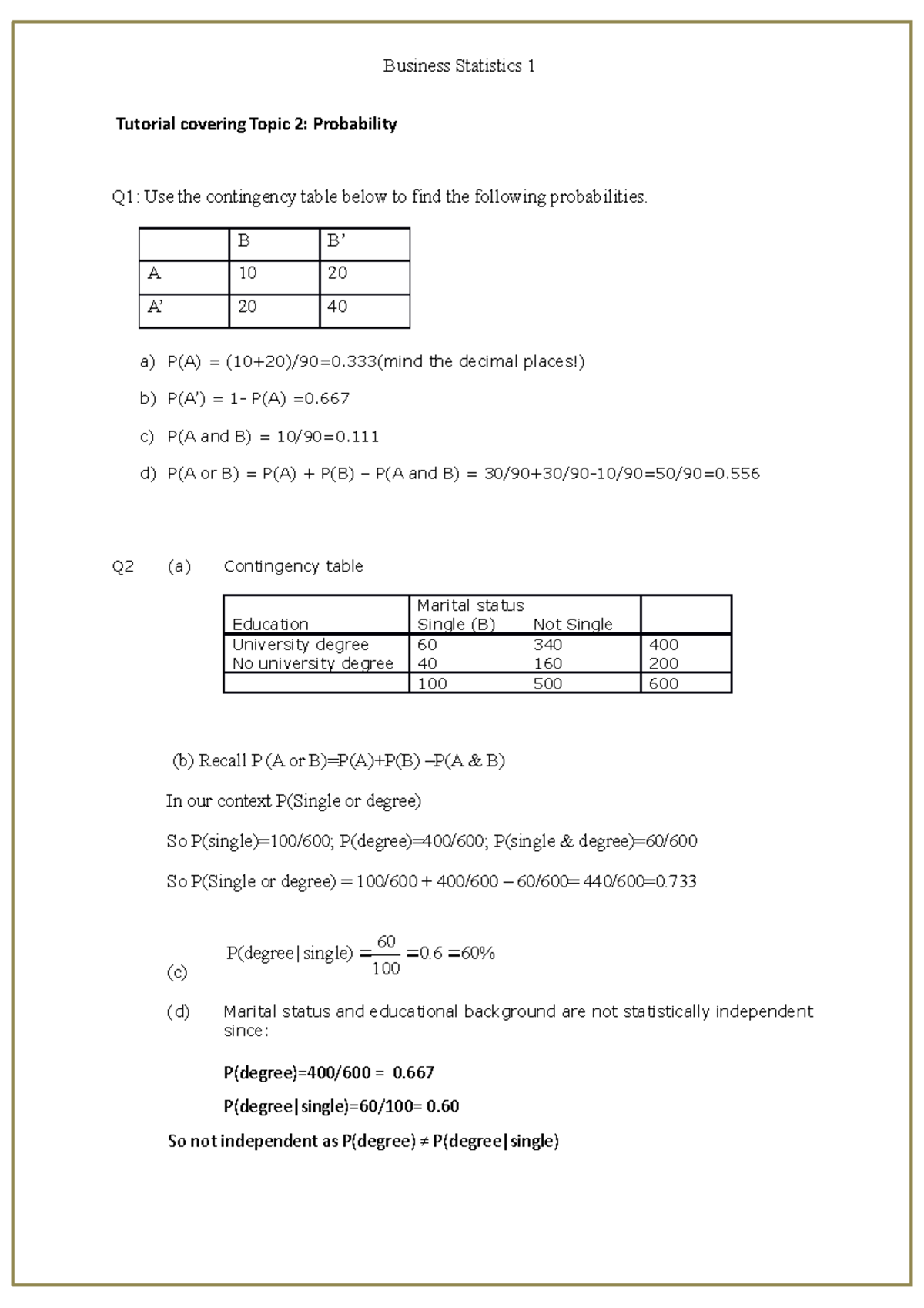Tutorial covering Topic 2 - Solutions-3 - Tutorial covering Topic 2 ...