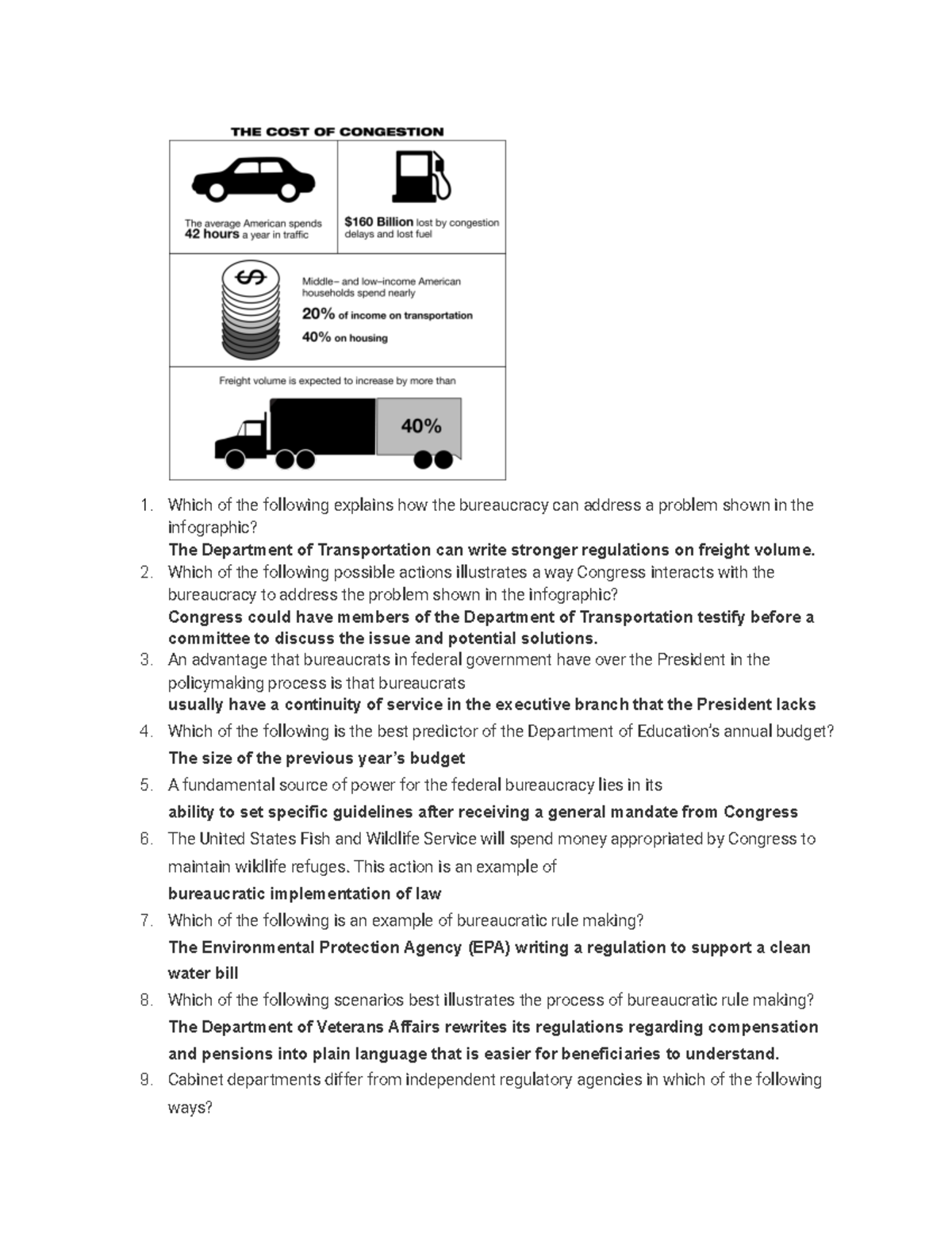 Ap us gov - Questions - Which of the following explains how the ...