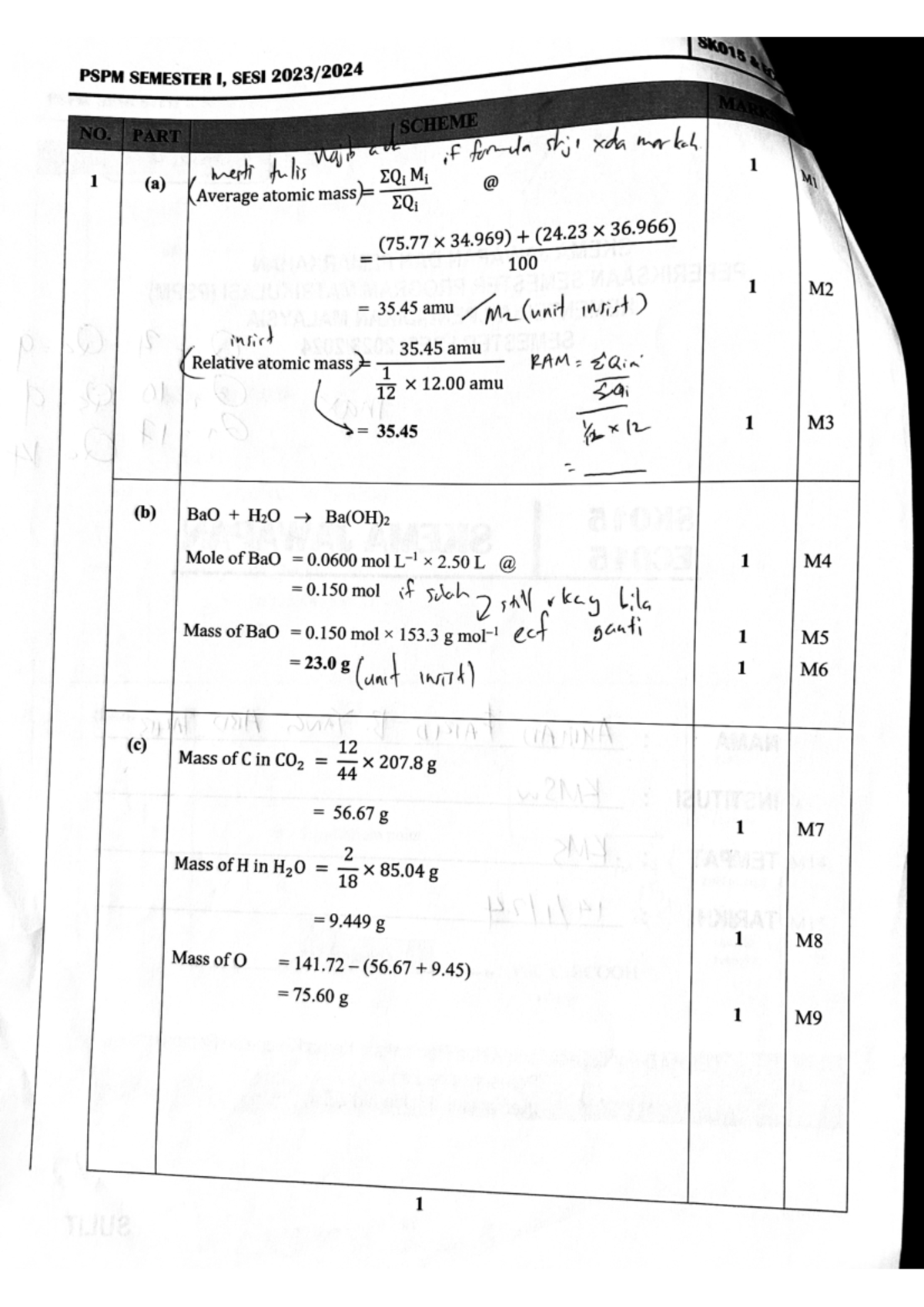 Skema sem 1 PSPM 2324 - Foggjgjfhjhggjjh - SK015 PSPM SEMESTER I, SESI ...