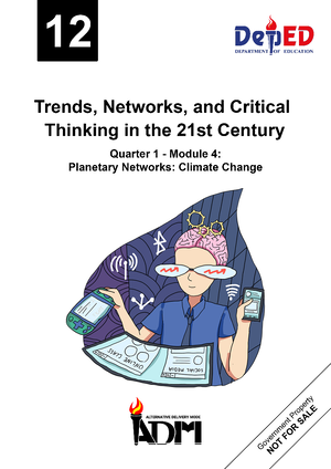 Trends, Networks, and Critical Thinking in the 21st Century Trends Module 2 - Trends, Networks ...