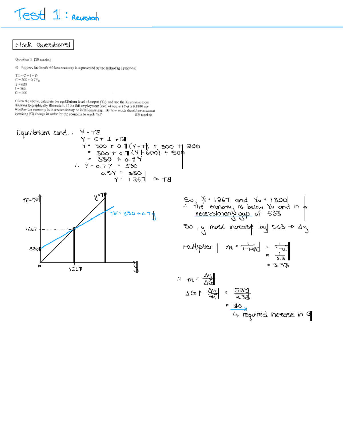 Test 1 Revision questions - ECO2004S - Studocu