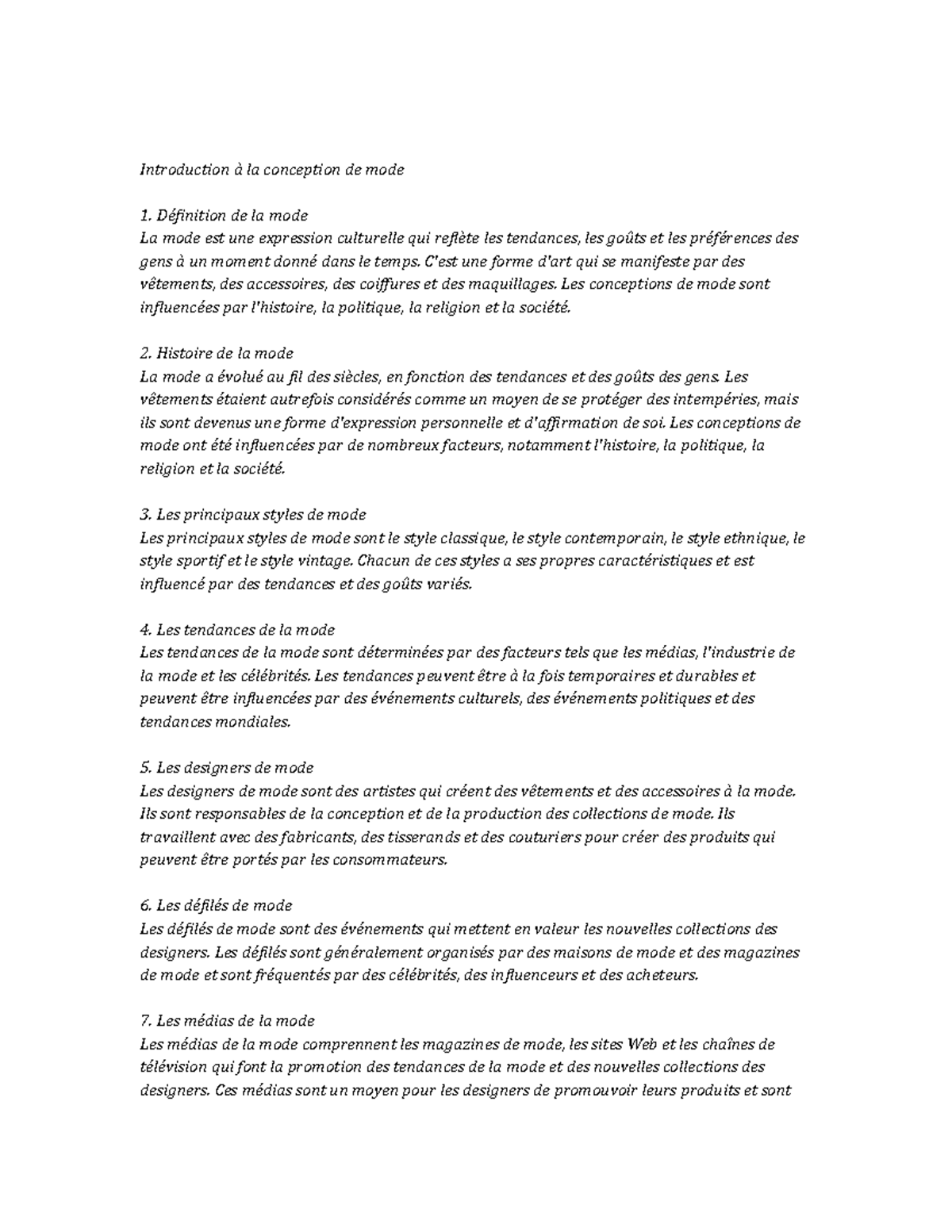 Fashion Design Study Notes - Introduction à la conception de mode ...