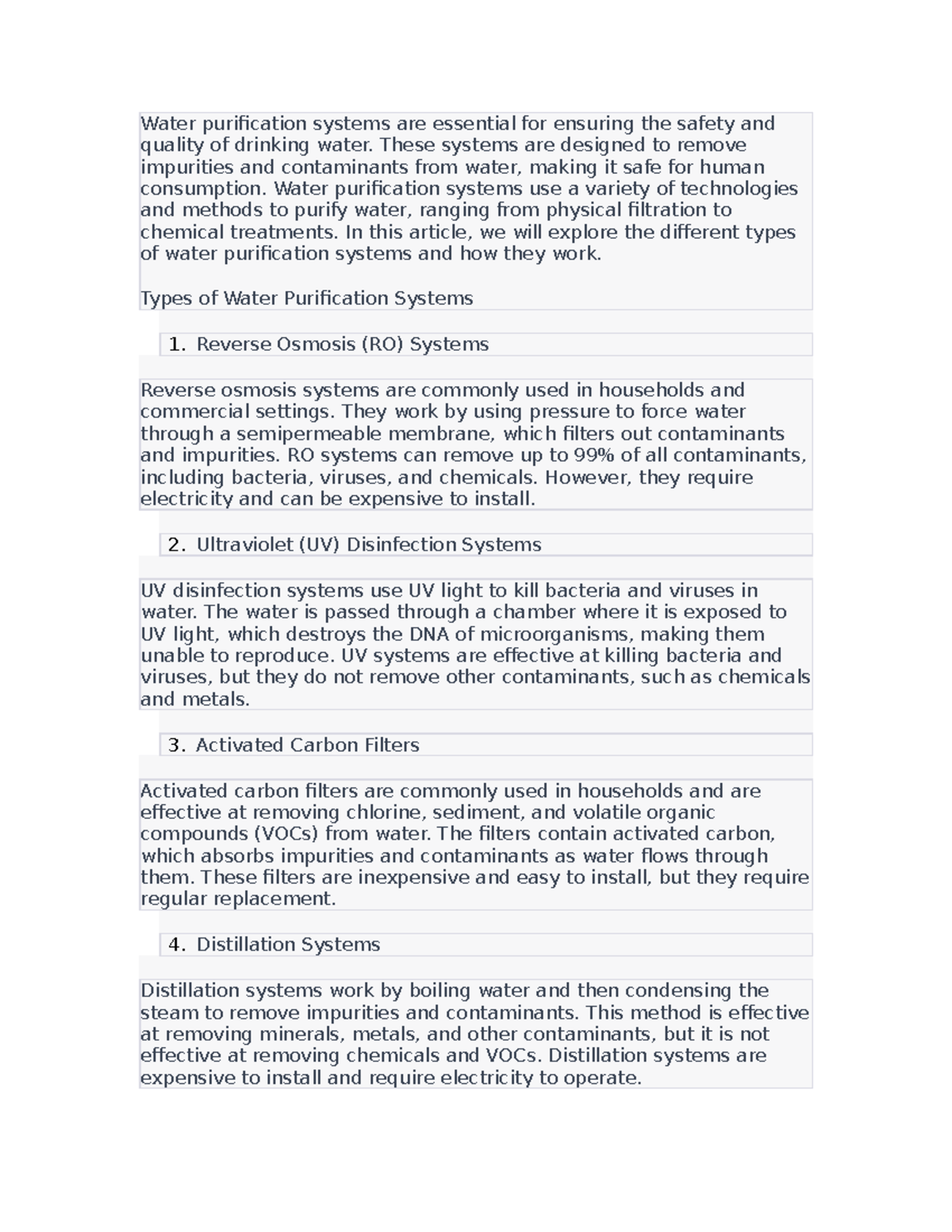 Water purification systems are essential for ensuring the safety and ...