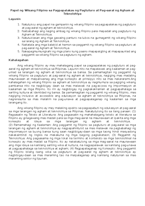 Filipino sa Larangang Akademiko (Assignment) - KAYA MO KASI ALAM MO ...