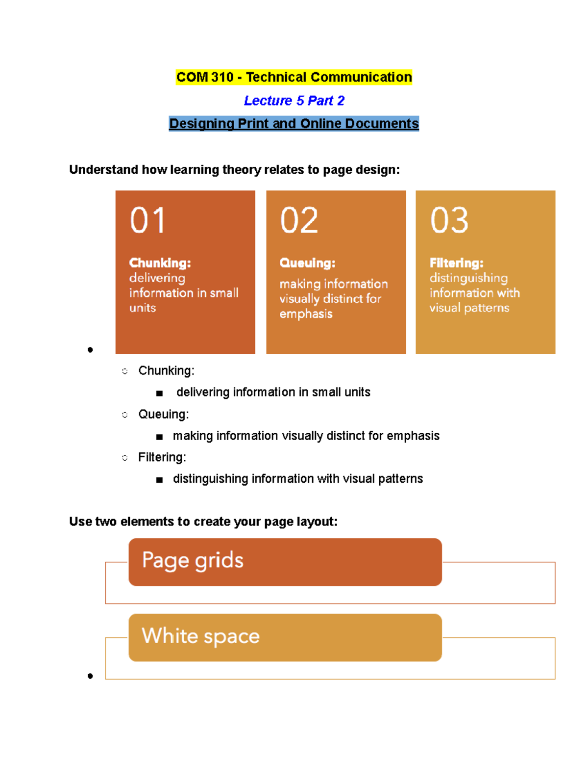 COM 310 Lecture 5 Part 2 - Spring 2020 - COM 310 - Technical Communication Lecture 5 Part 2 ...
