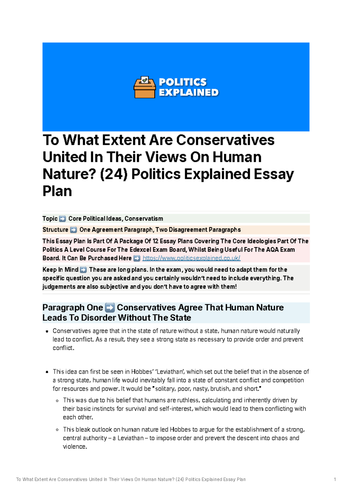 To What Extent Are Conservatives United In Their Views On Human Nature ...