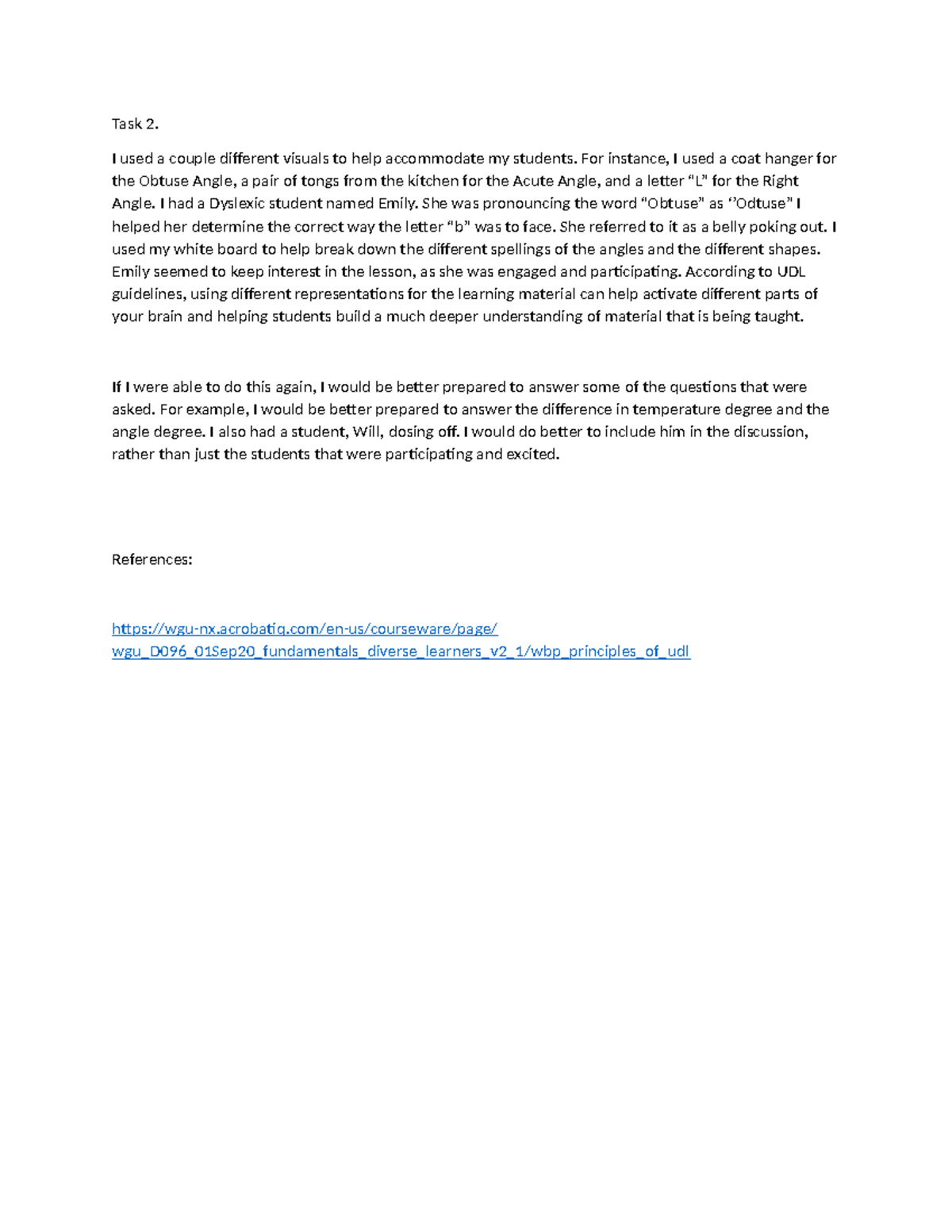 Task 2 D096 - Task 2. I used a couple different visuals to help ...