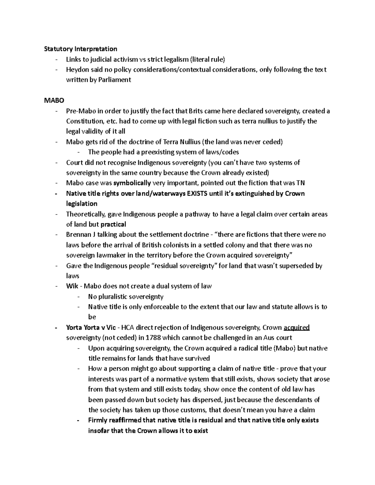 Exam Tips Workshop LAWS1052 - Statutory Interpretation - Links to ...
