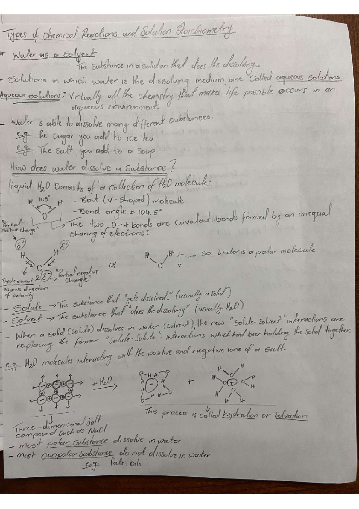 IMG 5863 - These notes focus on the types of chemical reactions and ...