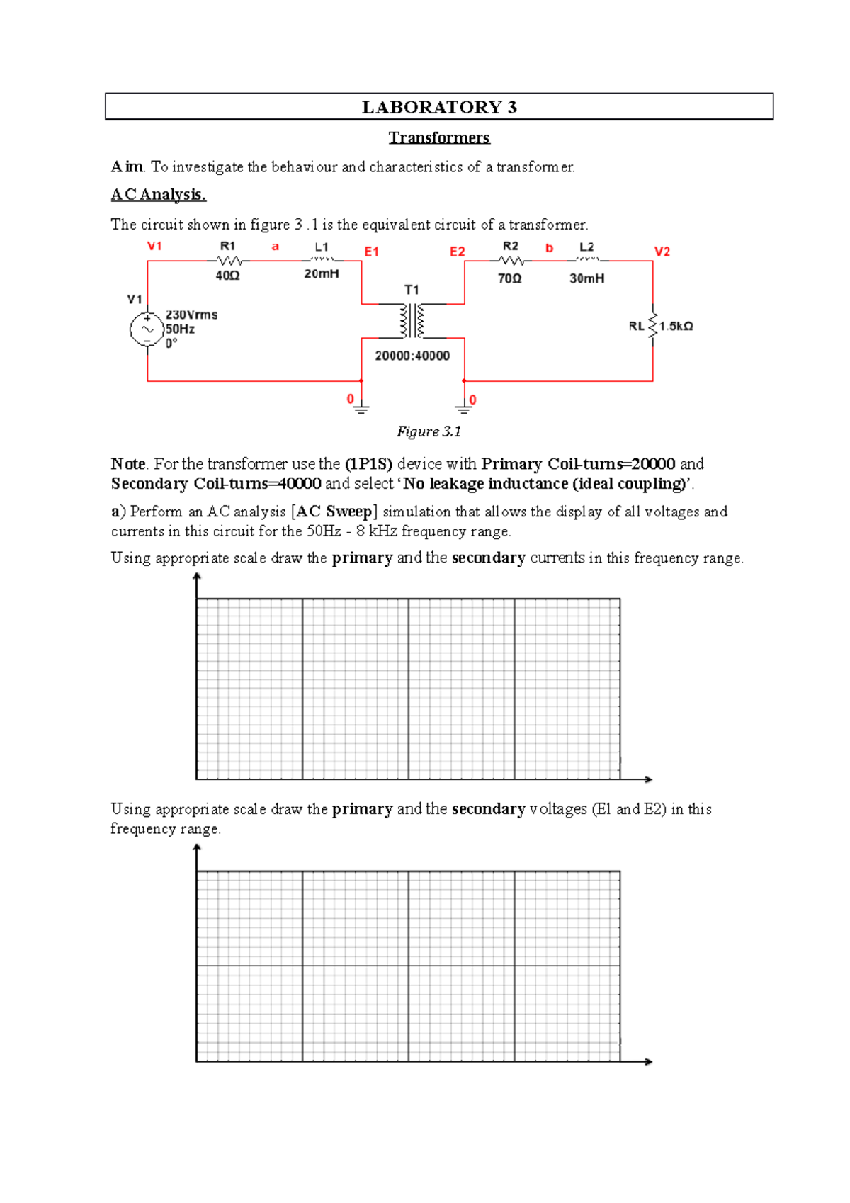 LAB 3 - Lab instructions for a transformers based lesson using various ...
