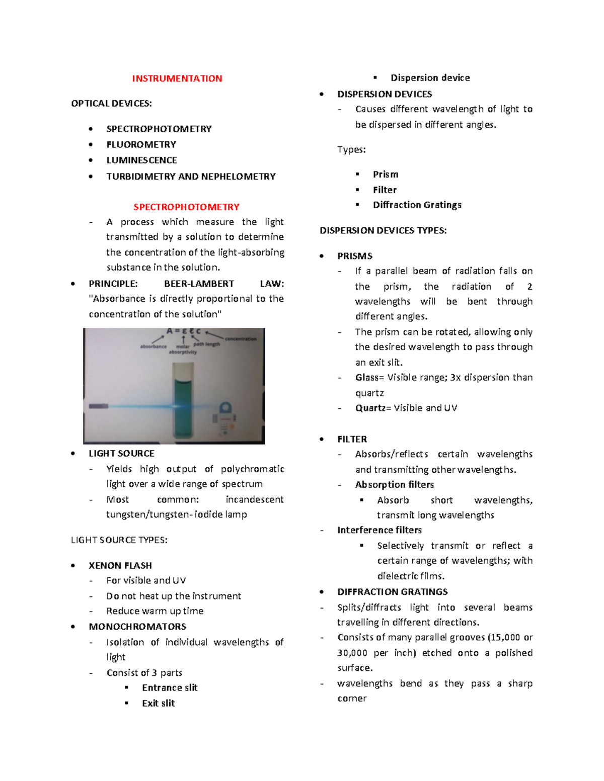 Instrumentation-Lab-MBIO - INSTRUMENTATION OPTICAL DEVICES ...