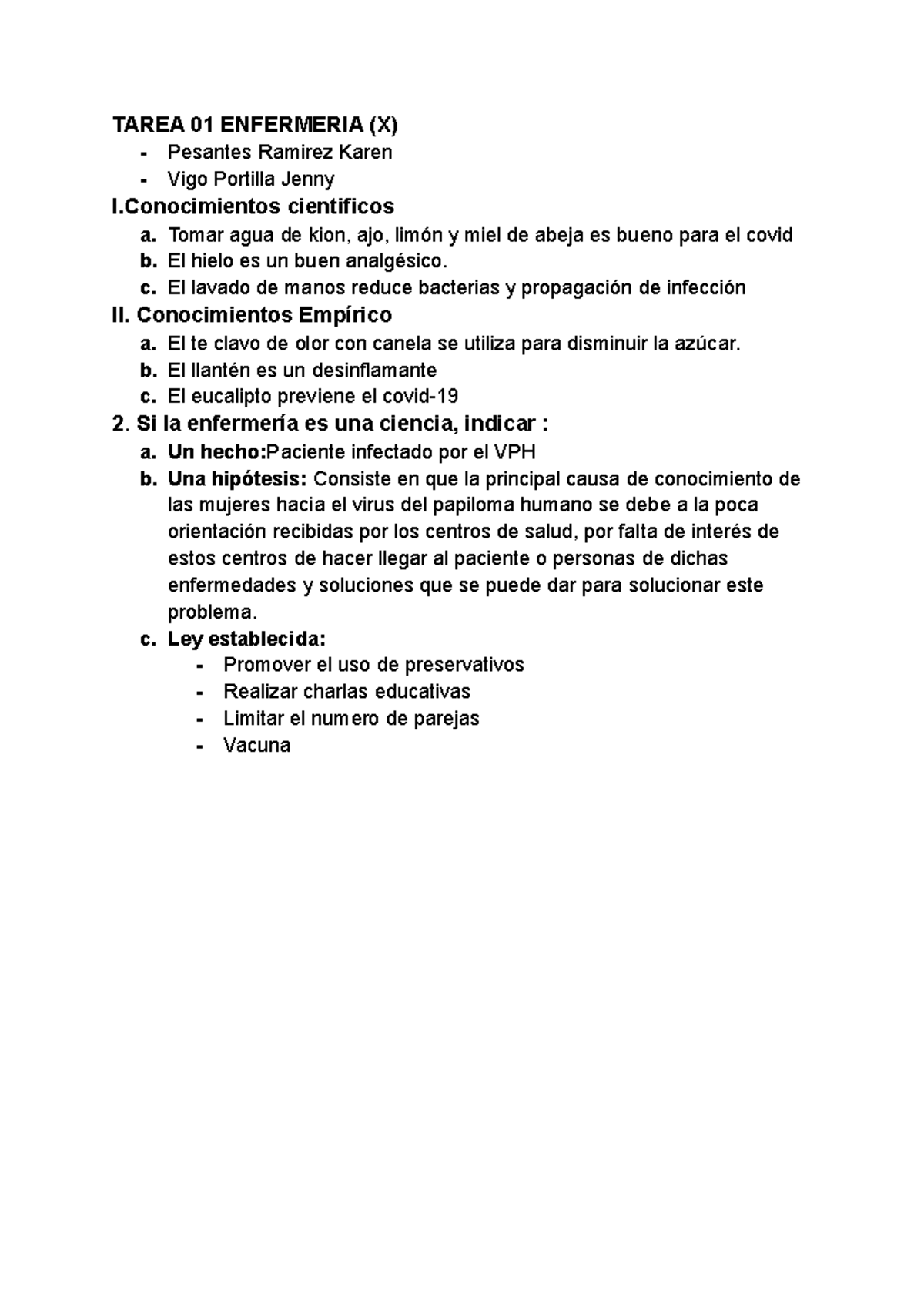 Tarea 01 Enfermeria (X) dfghj fghj fgh ghjm ghn gh - TAREA 01 ...