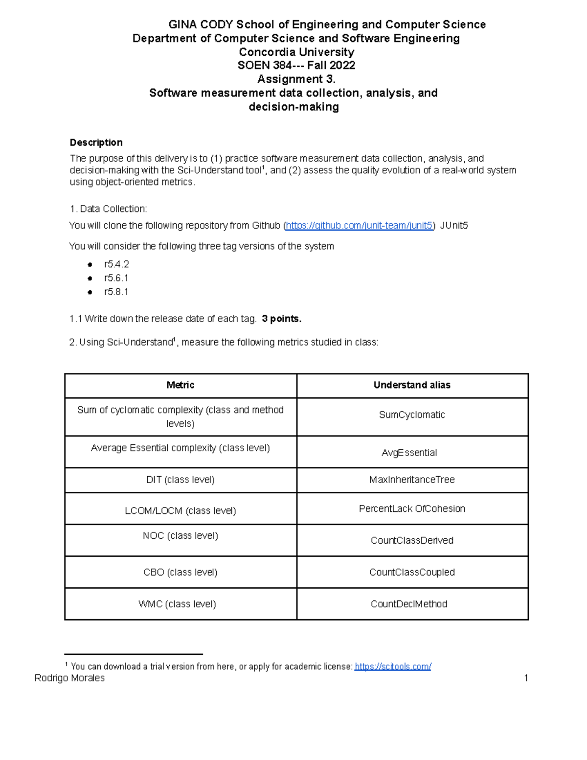 SOEN384 F22 A3 - Assignment 3 - Department of Computer Science and Software Engineering ...