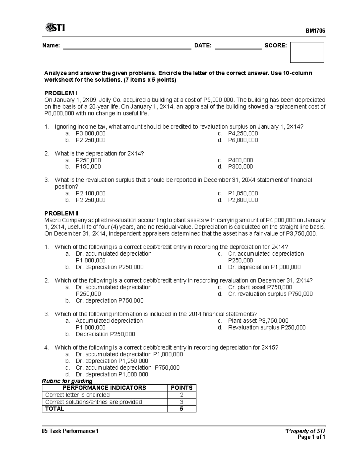 05 Task Performance 1 - Hope it helps youuu - BM 05 Task Performance 1 ...