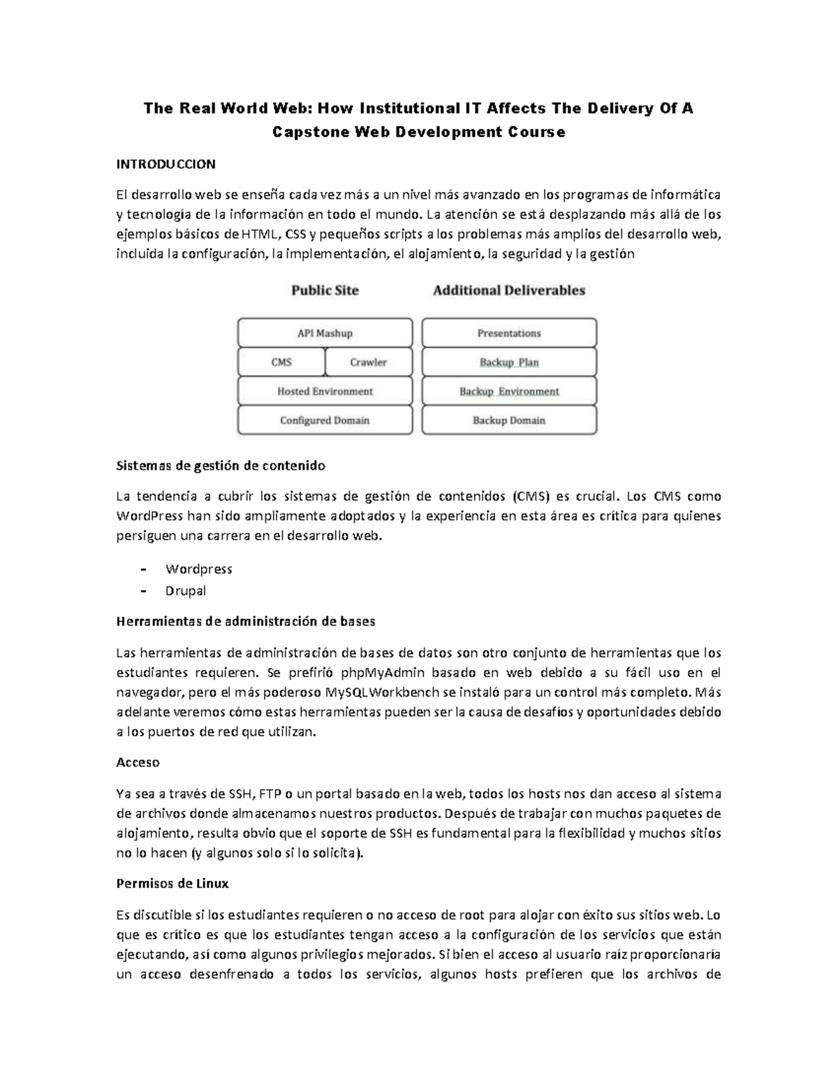 The Real World Web How Institutional IT Affects The Delivery Of A ...