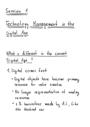 Session 1 Intro - lecture 1 - Jan Recker Technology and Innovation ...